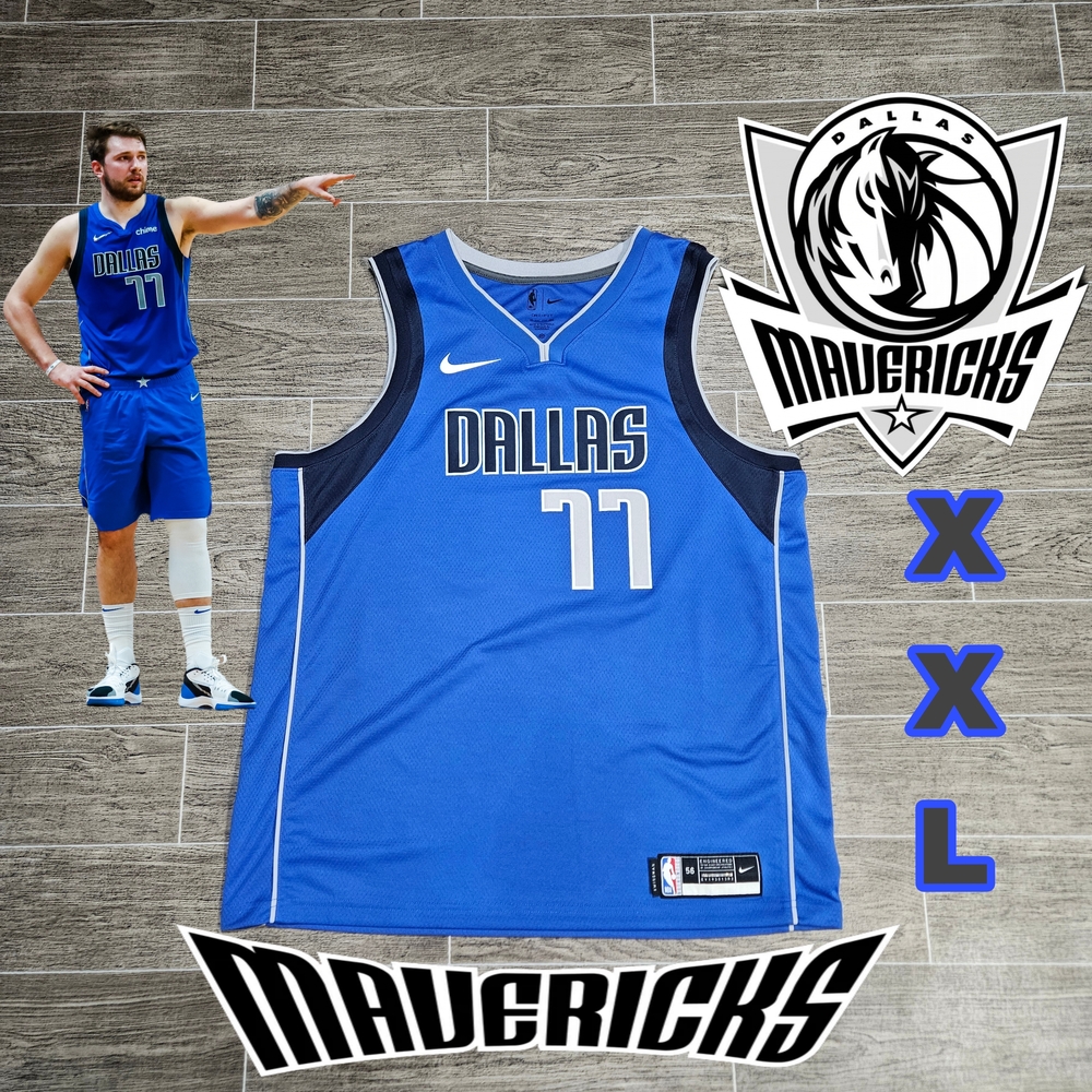 Nike Dallas Mavericks Luka Doncic #77 Royal Blue Icon… - Gem